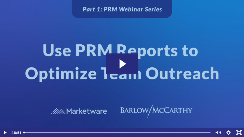2-Part PRM Series in Partnership with Barlow/McCarthy