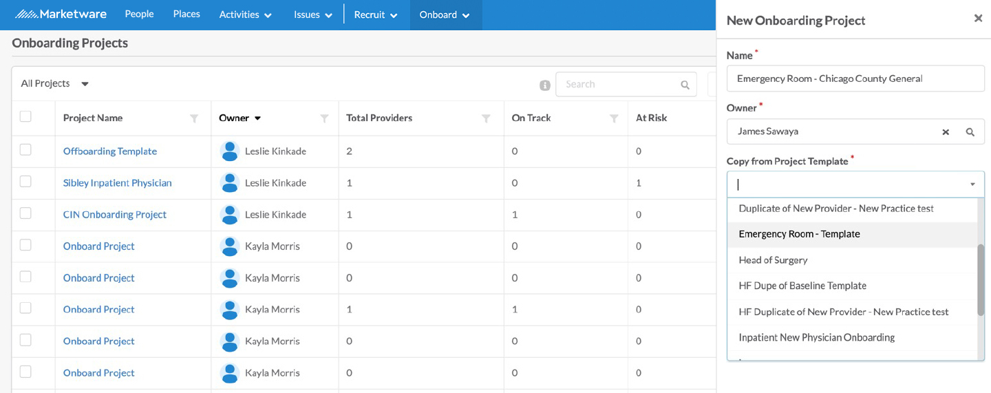 Onboard Projects — Templates | Marketware.com