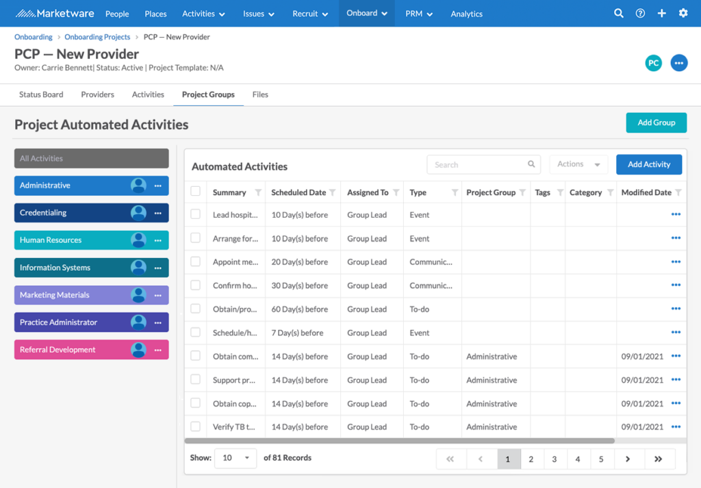 Use Onboarding Projects to Customize & Streamline Your Process